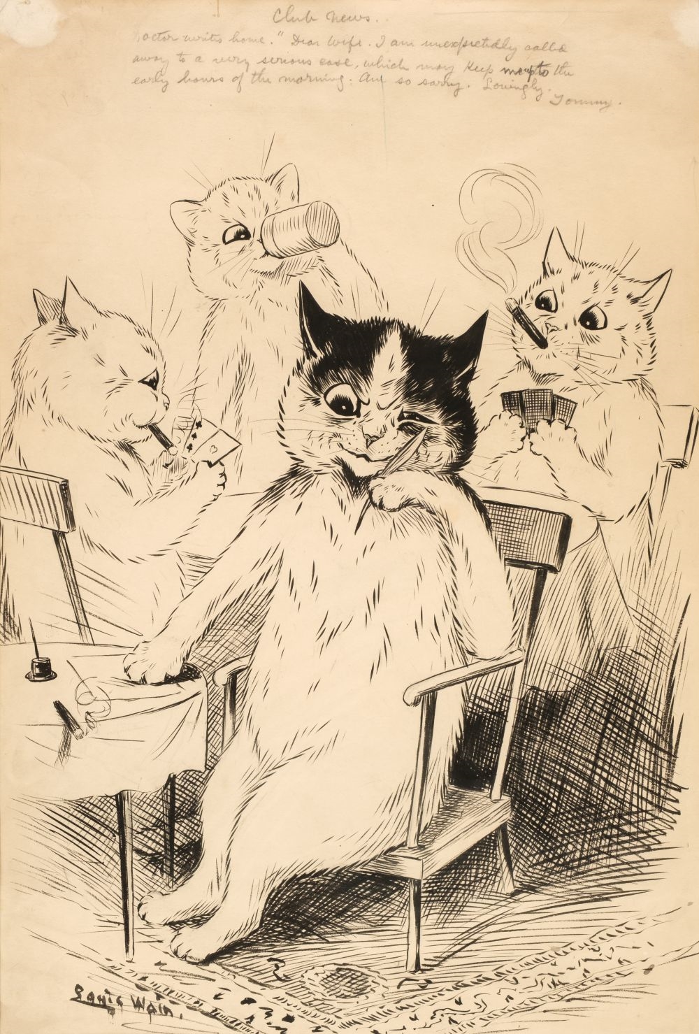 Louis Wain | Flying Cats | MutualArt
