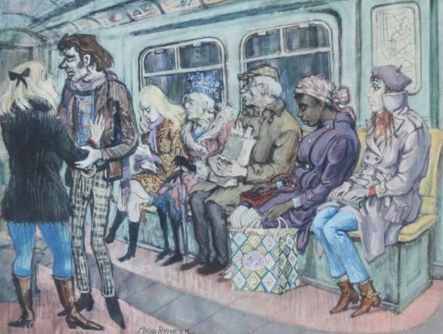Philip Reisman | New York City subway scene | MutualArt
