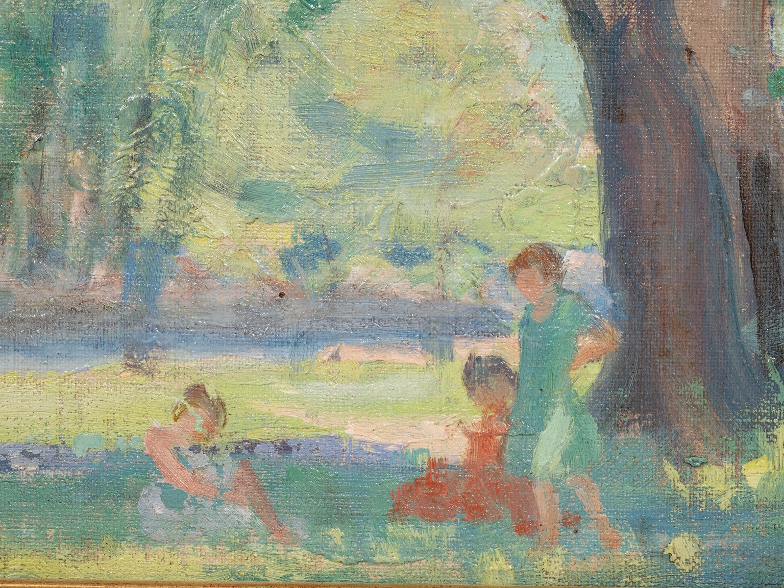 Dorothy Dudley | Three Figures Under Trees | MutualArt