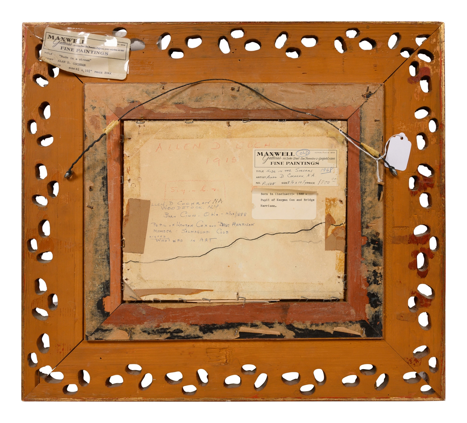 Allen Dean Cochran | Nude in a Stream (1915) | MutualArt