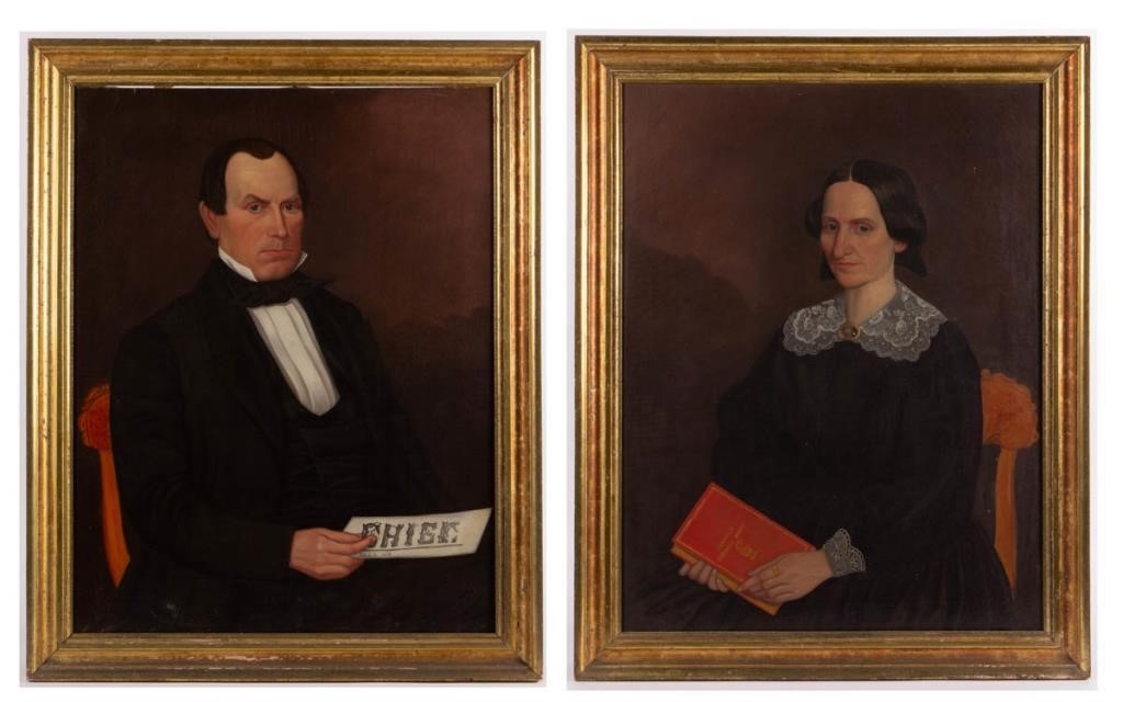 John Jacob Hegler | PAIR OF HITCHENS FAMILY PORTRAITS (Circa 1856 ...