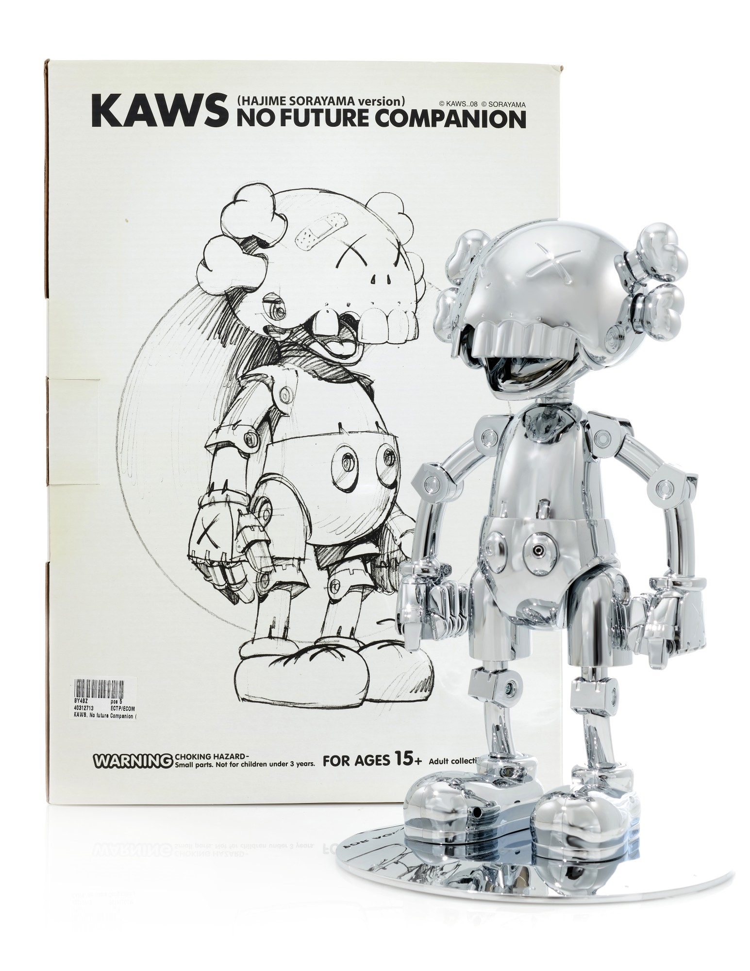 KAWS | KAWS X Hajime Sorayama No Future Companion (Silver Chrome ...