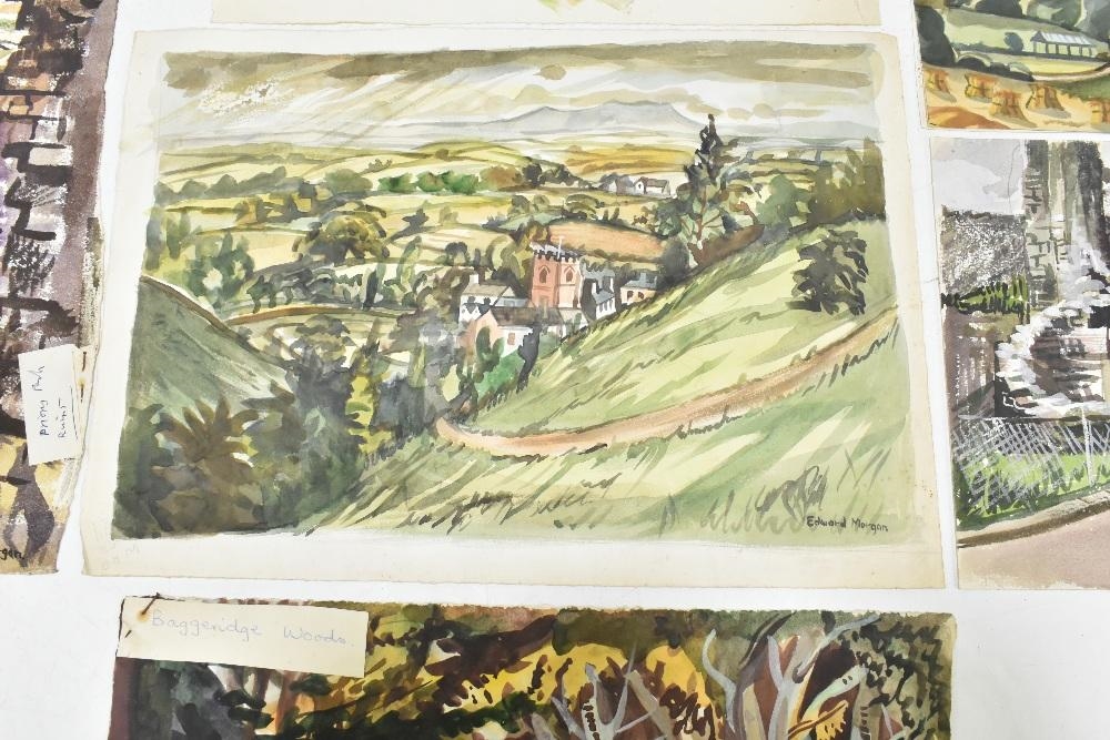 Edward Morgan | eight assorted unframed watercolours to include ...