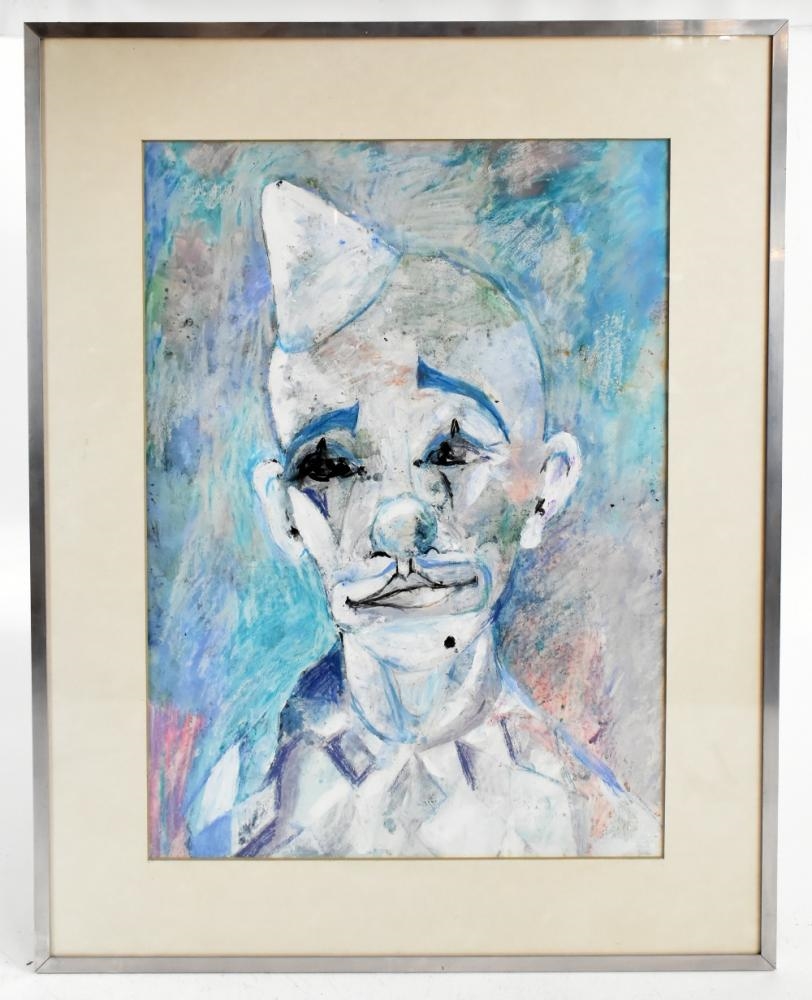 José Christopherson | mixed media study of a clown | MutualArt
