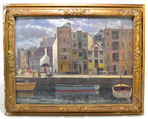 Frank Runacres | a harbour scene (1955) | MutualArt