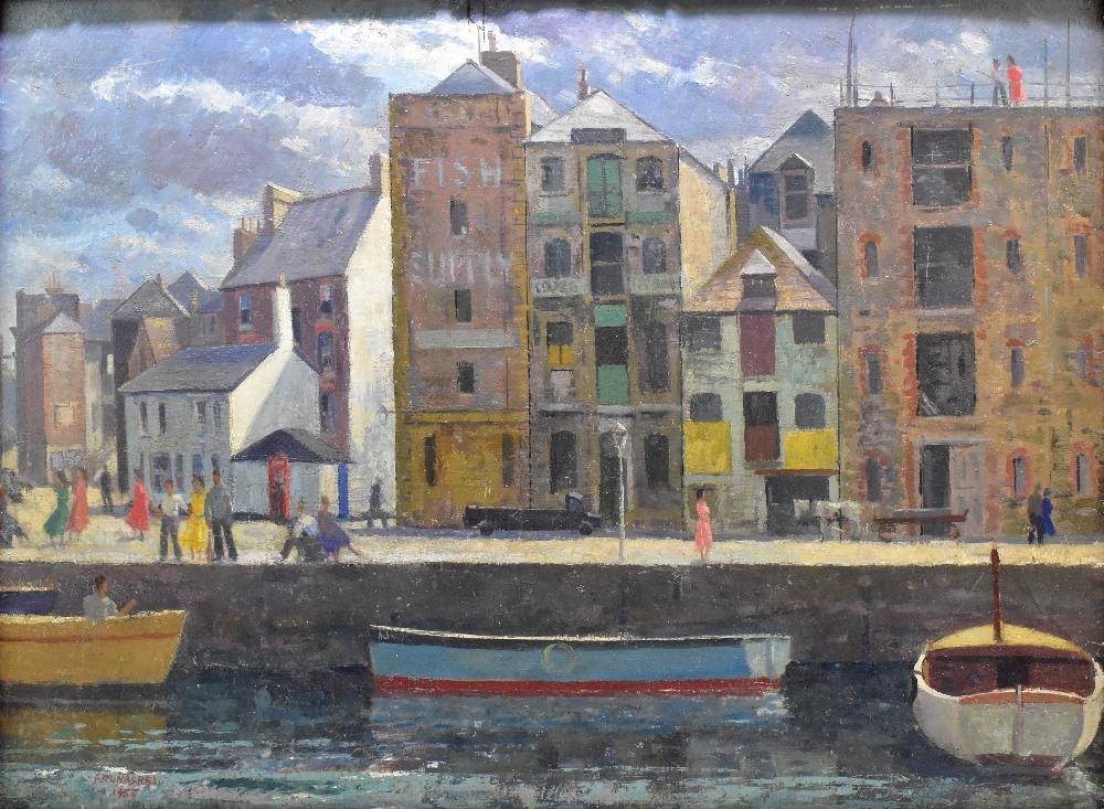 Frank Runacres | a harbour scene (1955) | MutualArt