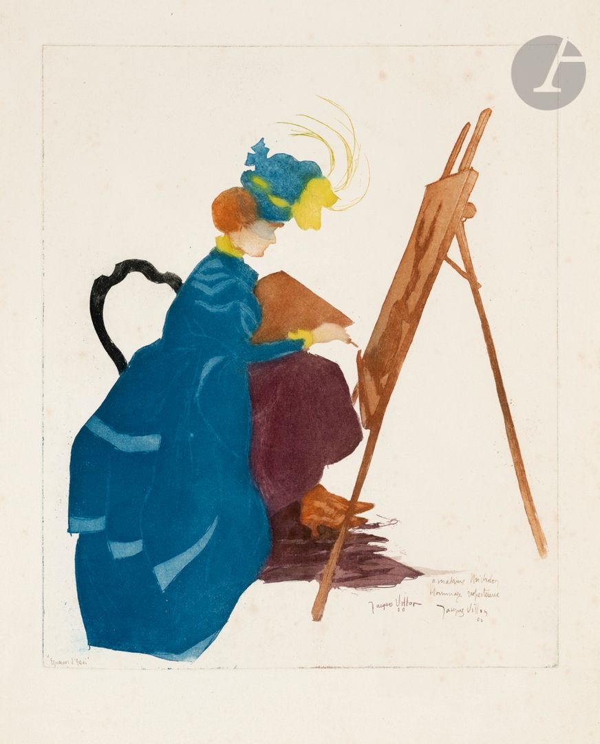 Jacques Villon | An artist, or Woman at the easel (1900) | MutualArt