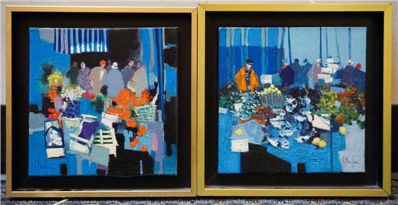 Claude Fauchère | Market Scenes (1936) | MutualArt