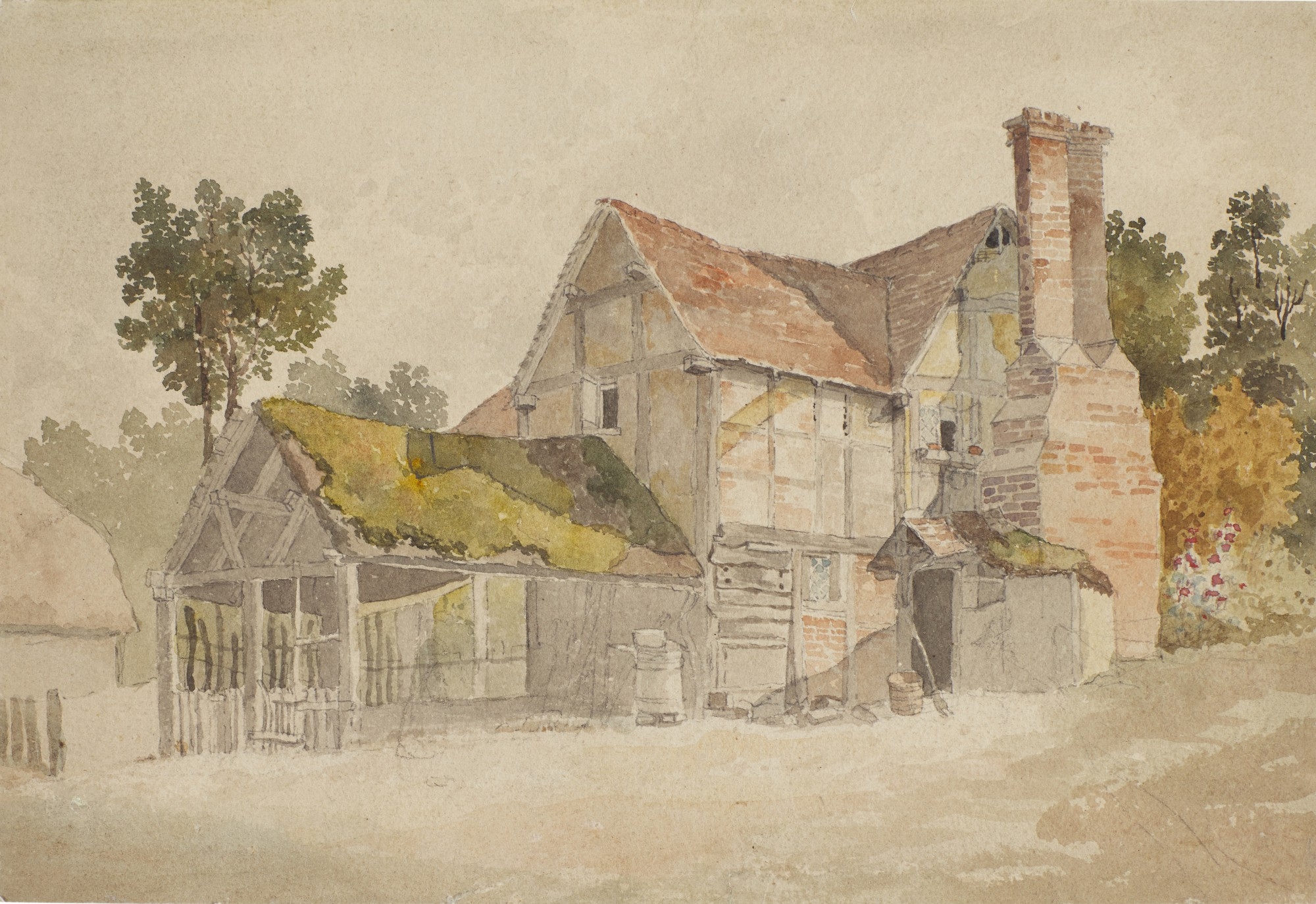 William Henry Hunt | A farmhouse | MutualArt