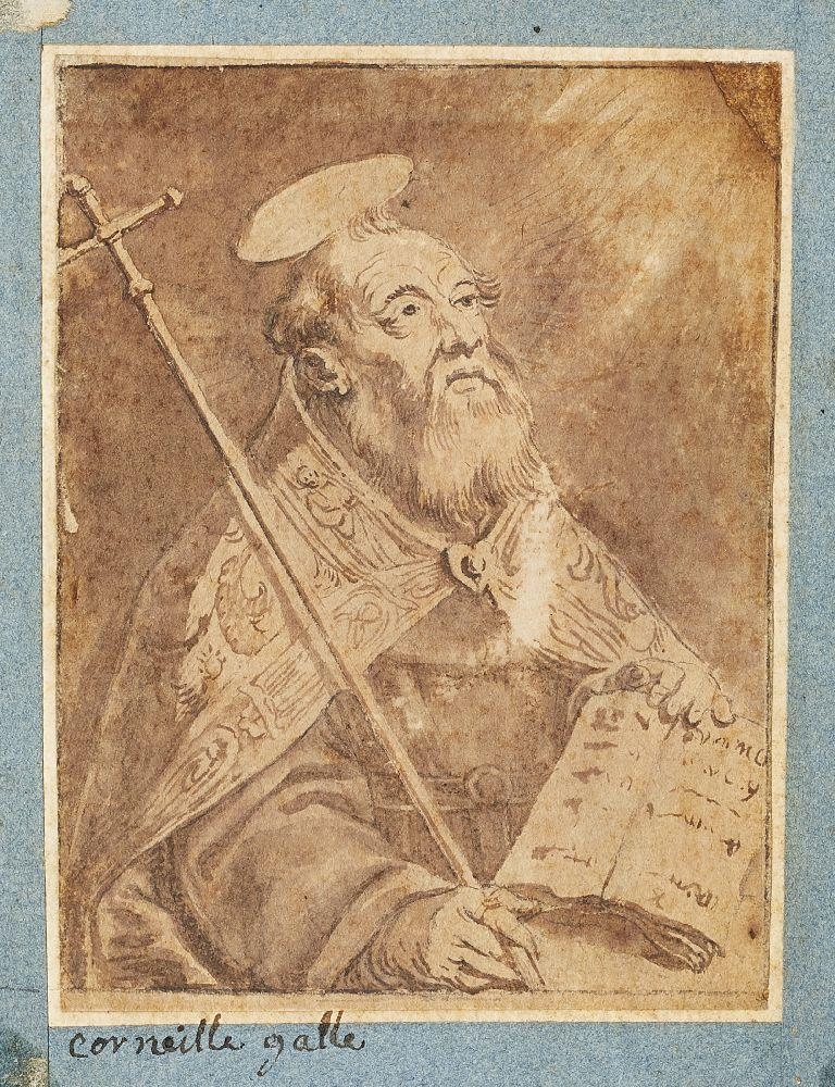 Cornelis Galle I | Portrait sketch of a Saint | MutualArt