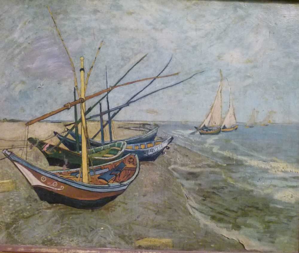 Vincent Van Gogh | Beached vessels / coastal scene | MutualArt