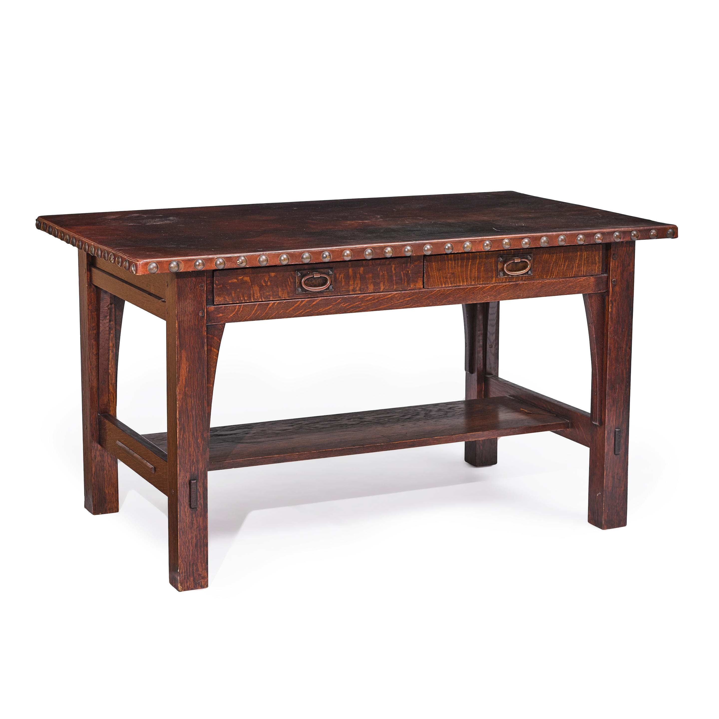 Gustav Stickley | Two Drawer Library Table (Circa 1912) | MutualArt