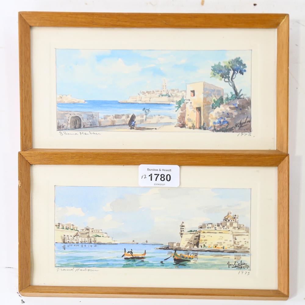 Joseph Galea | Malta Grand Harbour and Sliema Harbour (1973) | MutualArt