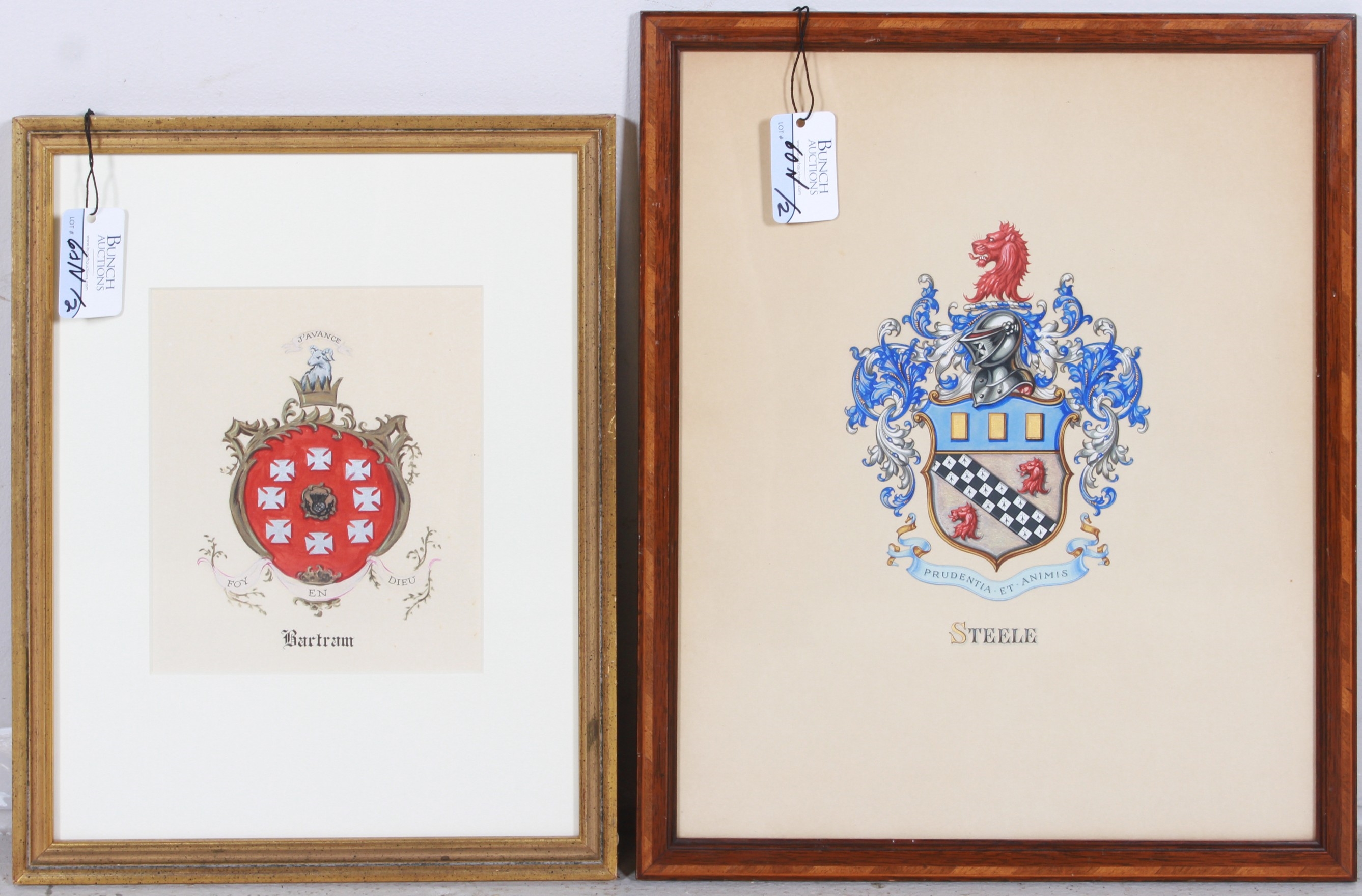 Unknown | Paintings of family crests, Bartram and Steele | MutualArt