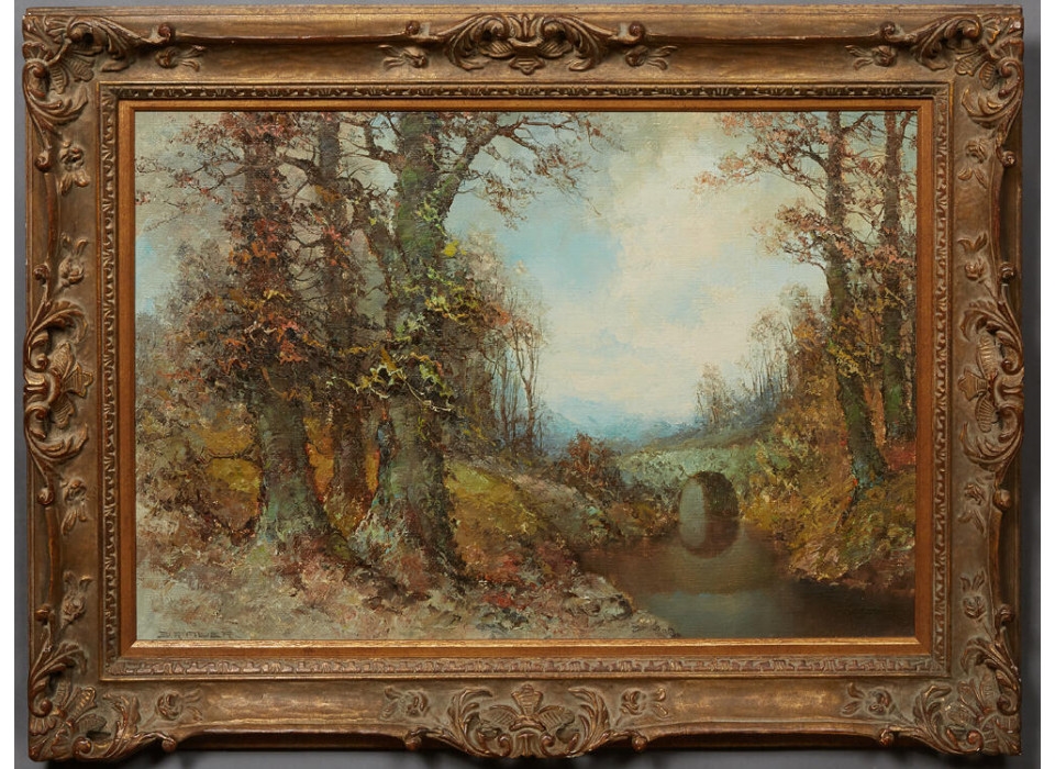 Wilhelm Brauer | Stone Bridge in the Woods (21) | MutualArt