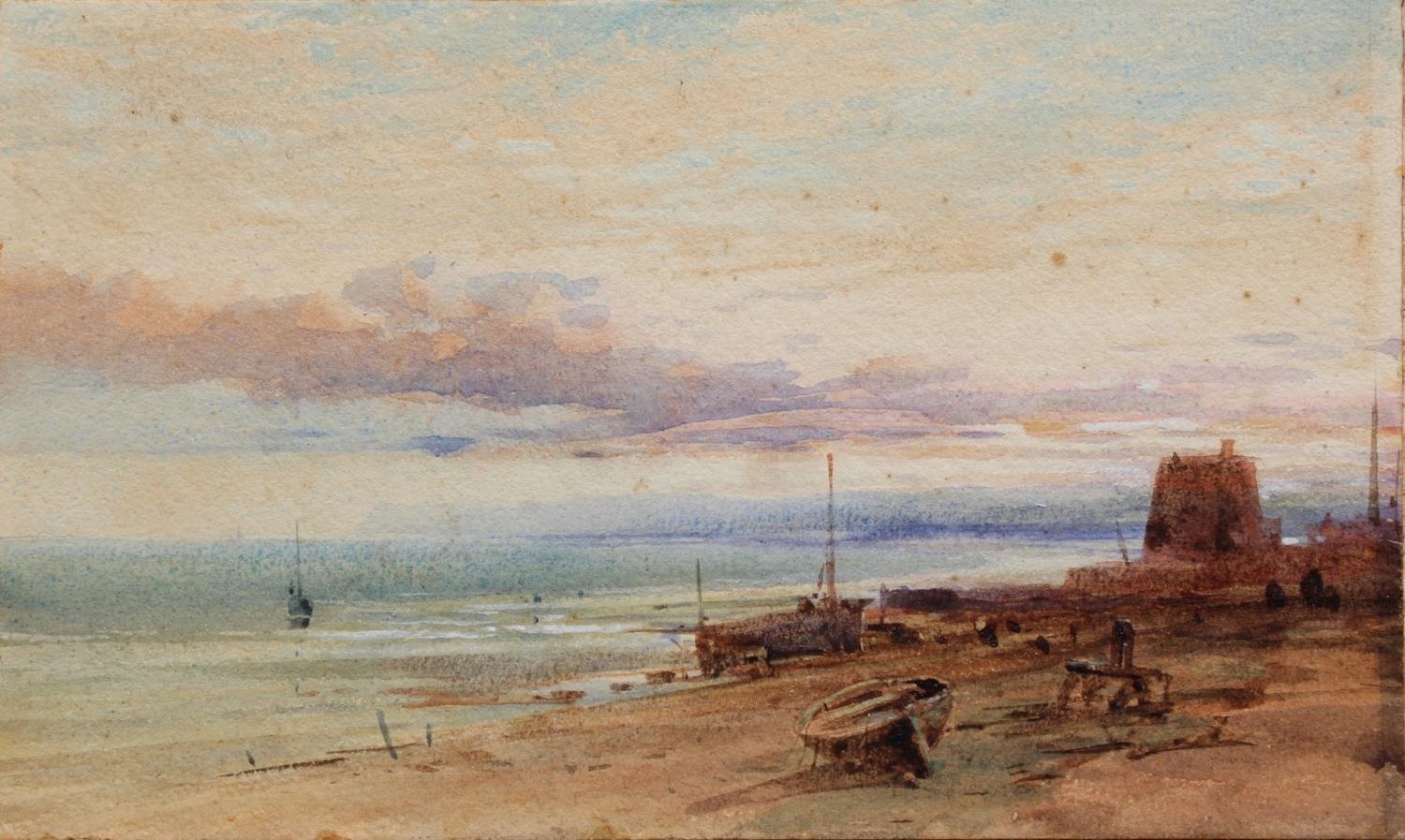 Thomas Miles Richardson | BEACH SCENE WITH A MARTELLO TOWER | MutualArt