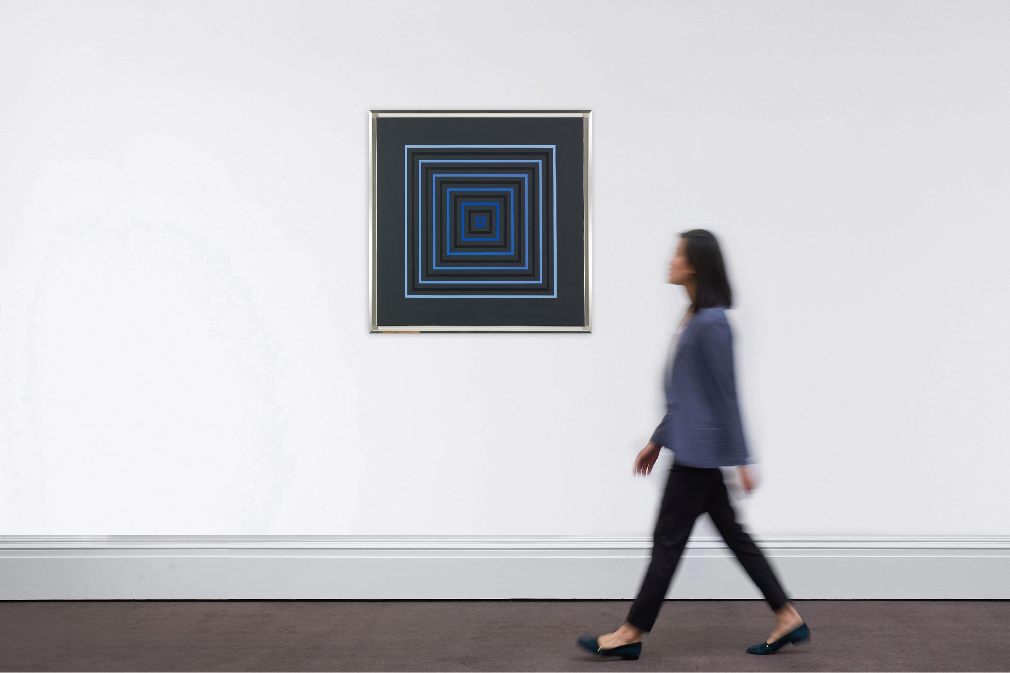 Mario Ballocco | Effetto spaziale in progressione di chiarezze di blu ...