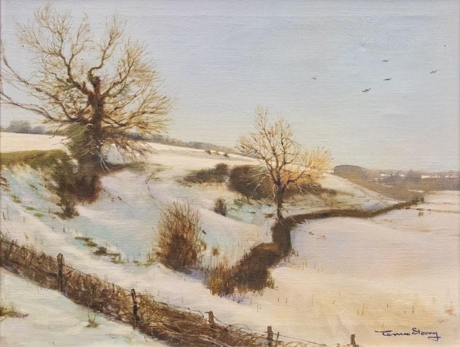 Terence Lionel Storey | Snow on Mayfield Hill Nr Ashbourne Derbyshire ...