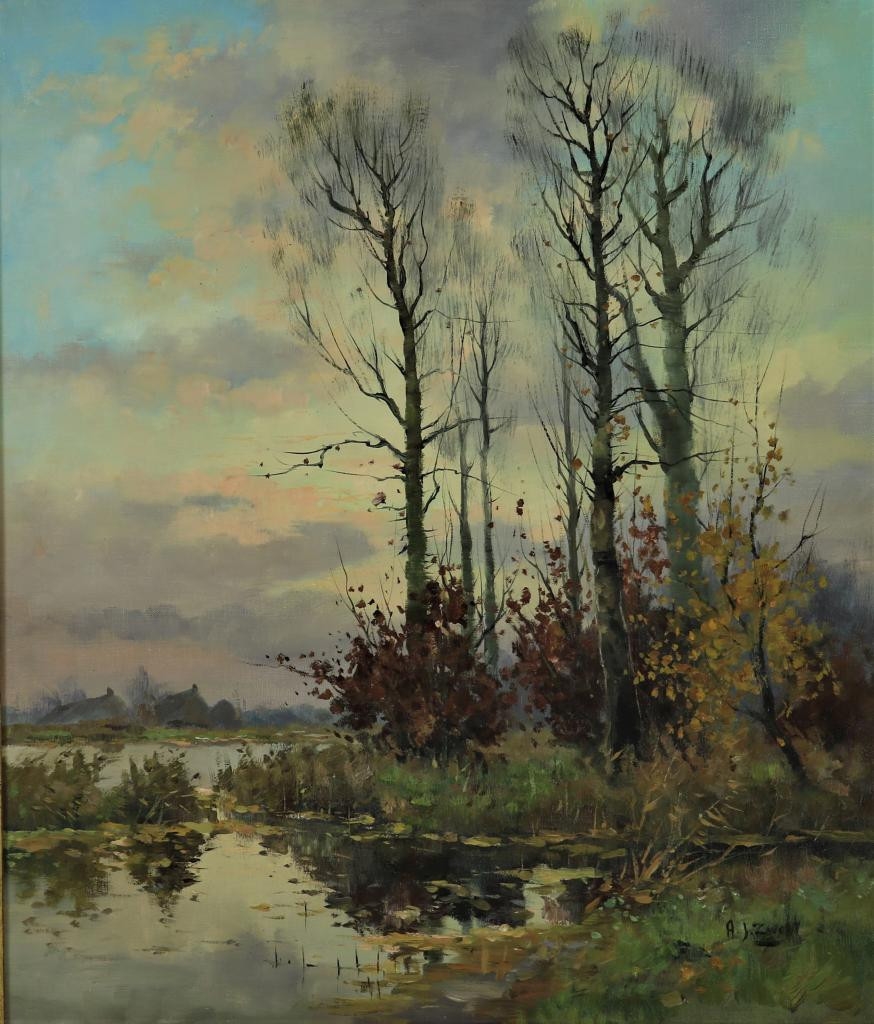 Arie Zwart | Trees near water | MutualArt