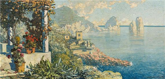 Josef Stoitzner | Sea view in Capri (1923) | MutualArt