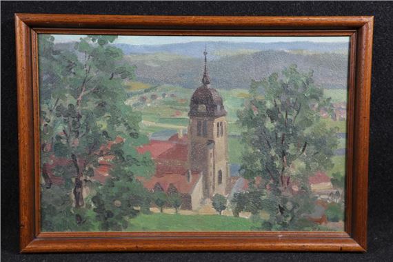 Rudolf Hafner | PAYSAGE À L'ÉGLISE | MutualArt