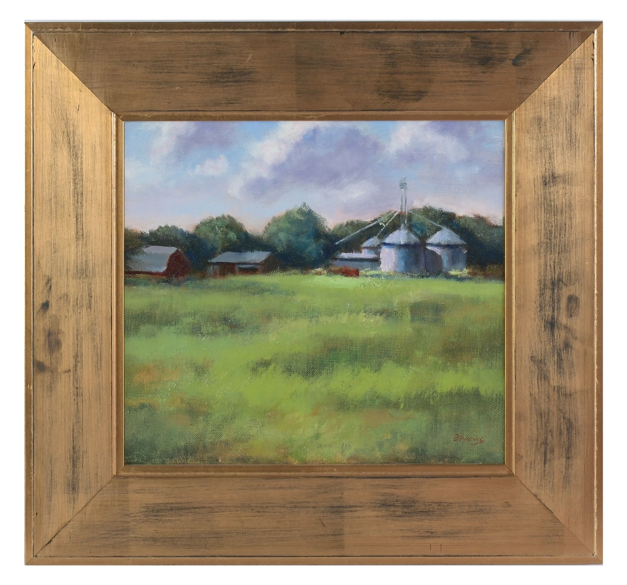 Jayne Bellows | Country Landscape with Barn and Silos (2015) | MutualArt