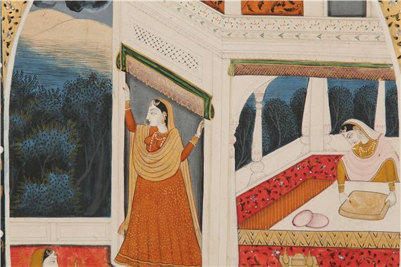 Indian School, 19th Century | AN ILLUSTRATION TO AN ASHTA NAYIKA SERIES ...