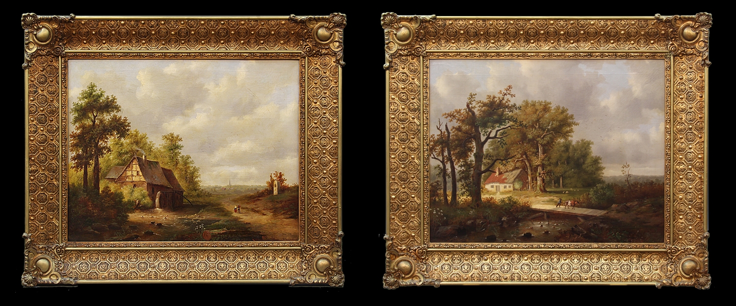 Auguste Coomans | Paire de paysages (1854 - 1855) | MutualArt