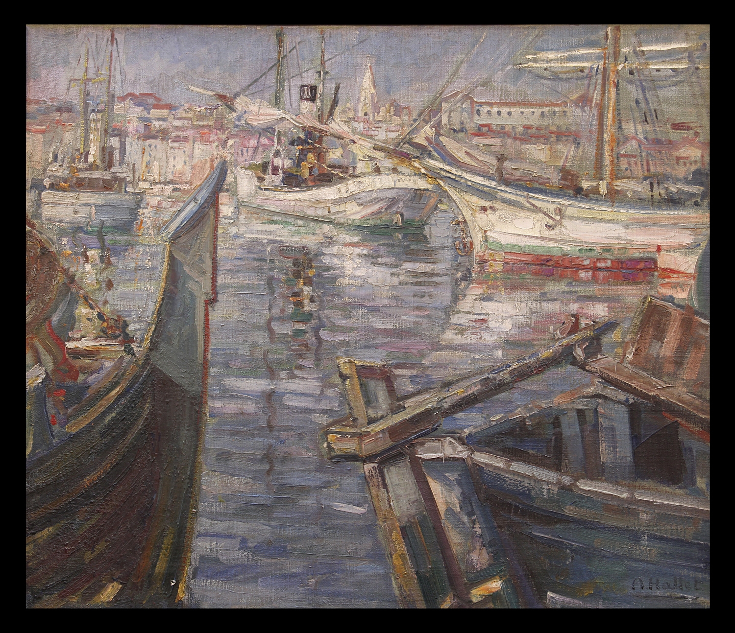 Andre Hallet | Scène portuaire | MutualArt