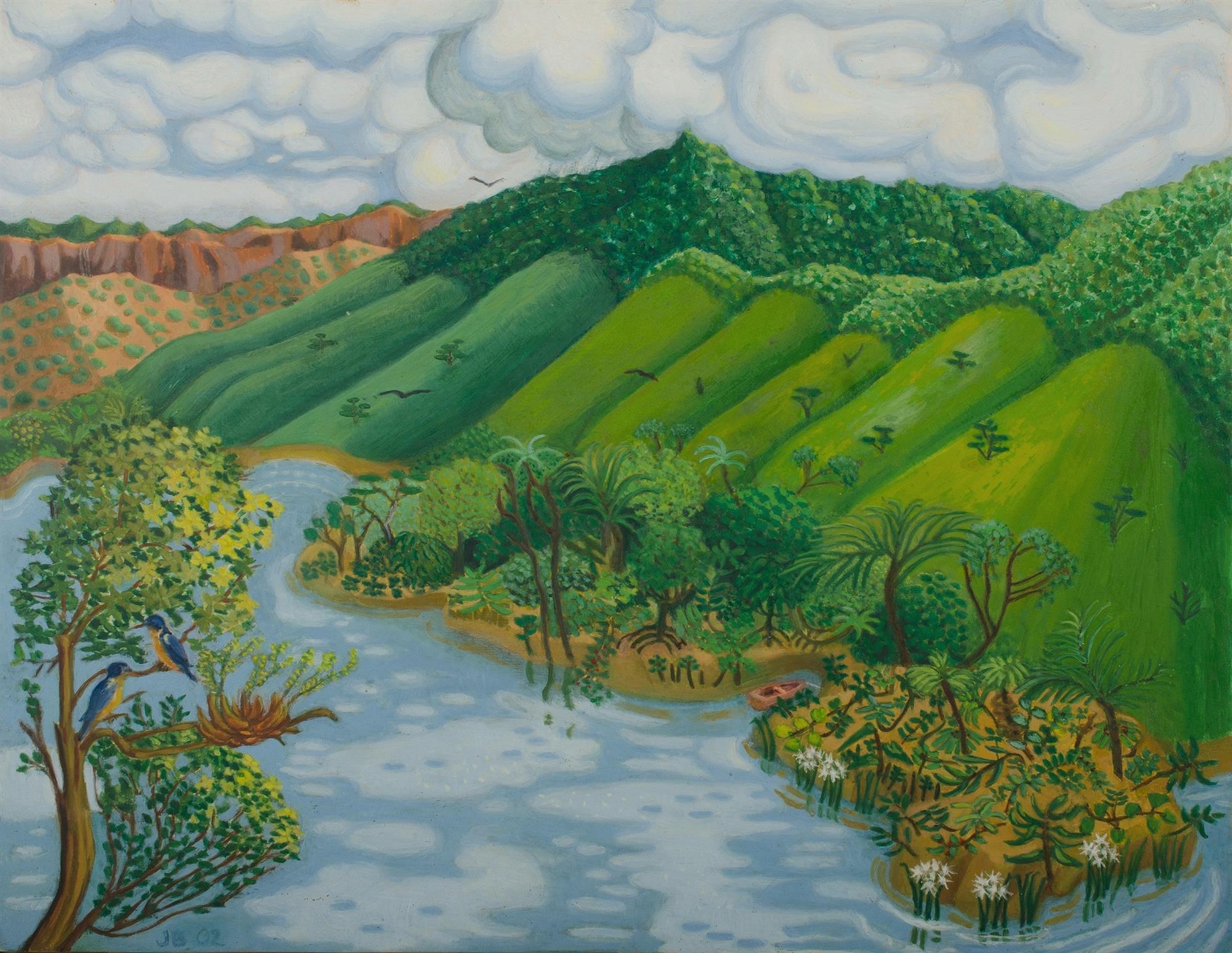 Jacqueline Balassa | Nesting Kingfishers in a River Landscape (2002 ...