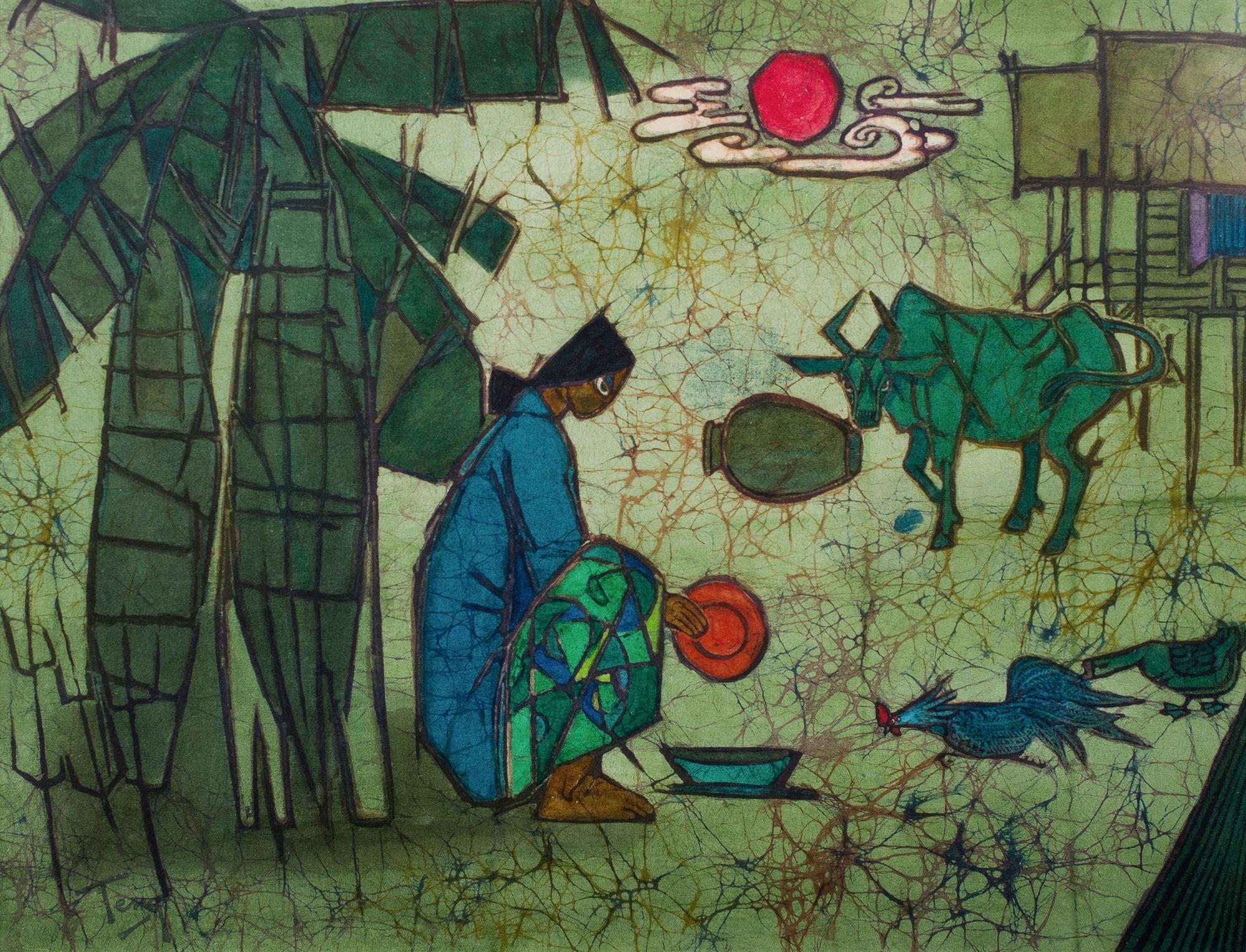 Chuah Thean Teng | Girl in a Village Setting | MutualArt