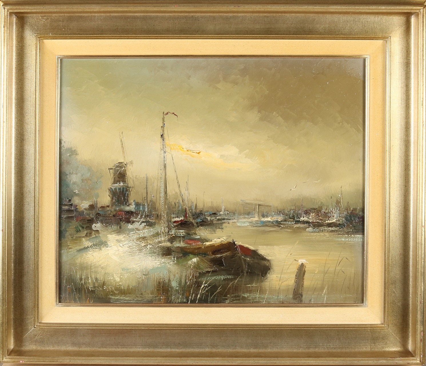 Jan Bévort | Hollands wintergezicht met molen | MutualArt