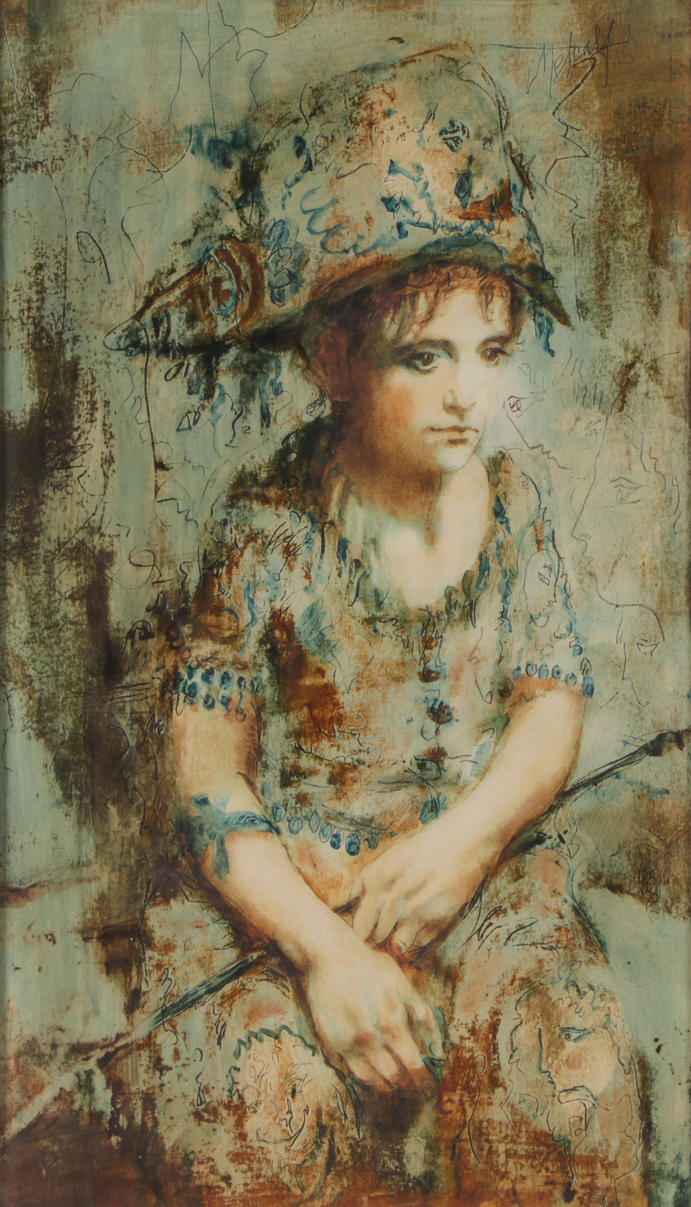 Conger Metcalf | Portrait of a Seated Child | MutualArt