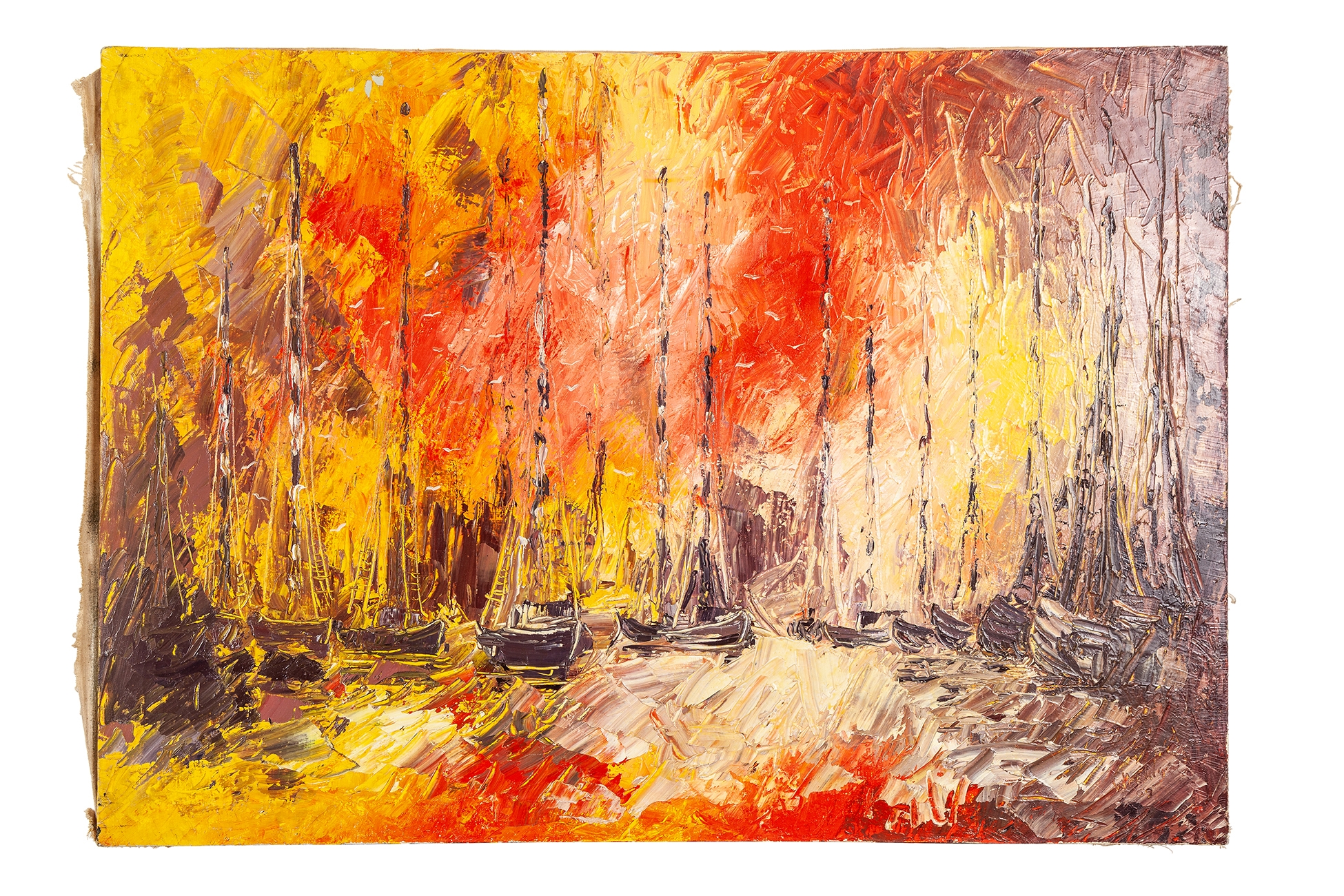 Martin Weekly | Modernist harbor scene (1969) | MutualArt