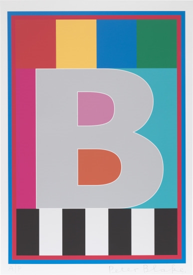 Peter Blake | Dazzle Alphabet Letter B | MutualArt