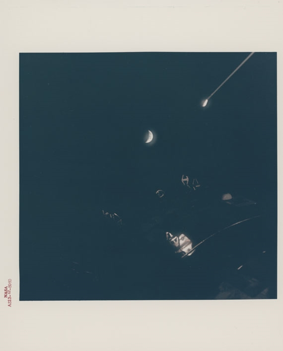 James Lovell | The Earth rising over the spacecraft in distress (1970 ...