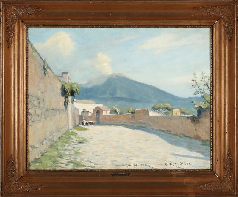 Arthur Nielsen | Italian landscape from Vesuvius (1921) | MutualArt