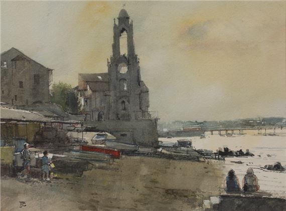 Thomas Coates | Figures on the Waterfront | MutualArt