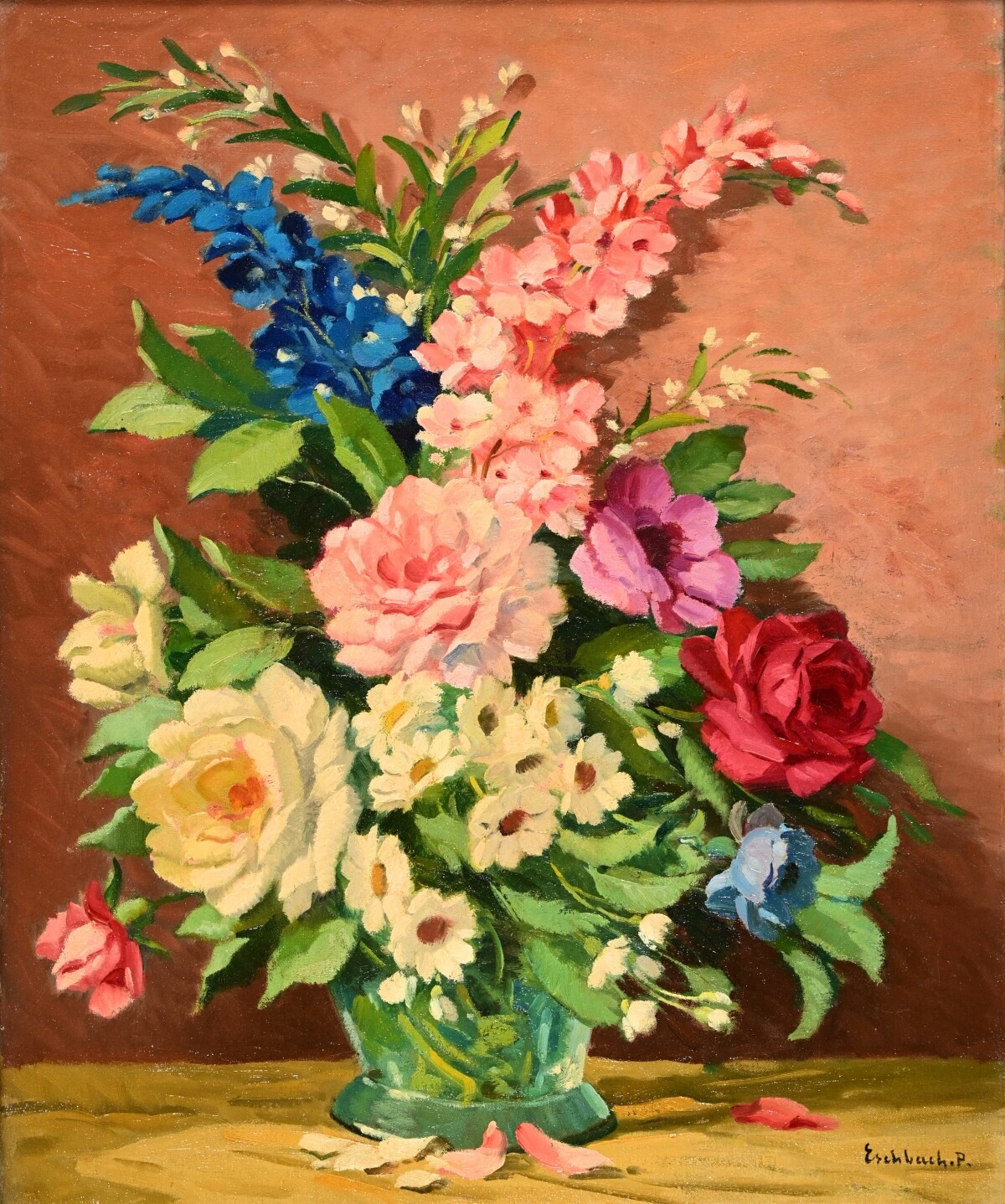 Paul André Jean Eschbach | Nature morte au bouquet | MutualArt