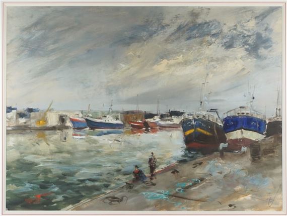 Michel Calvet | Bateau de pêche au port | MutualArt