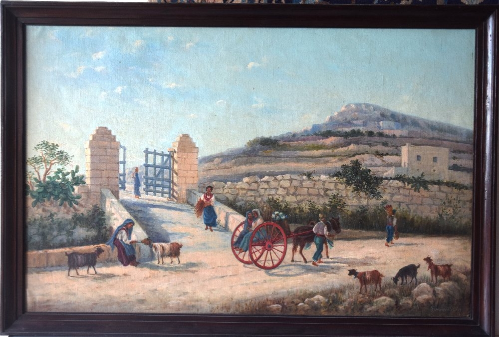 Germano Galea | ‘Farming Folk with Bidnija Hill Beyond’ | MutualArt