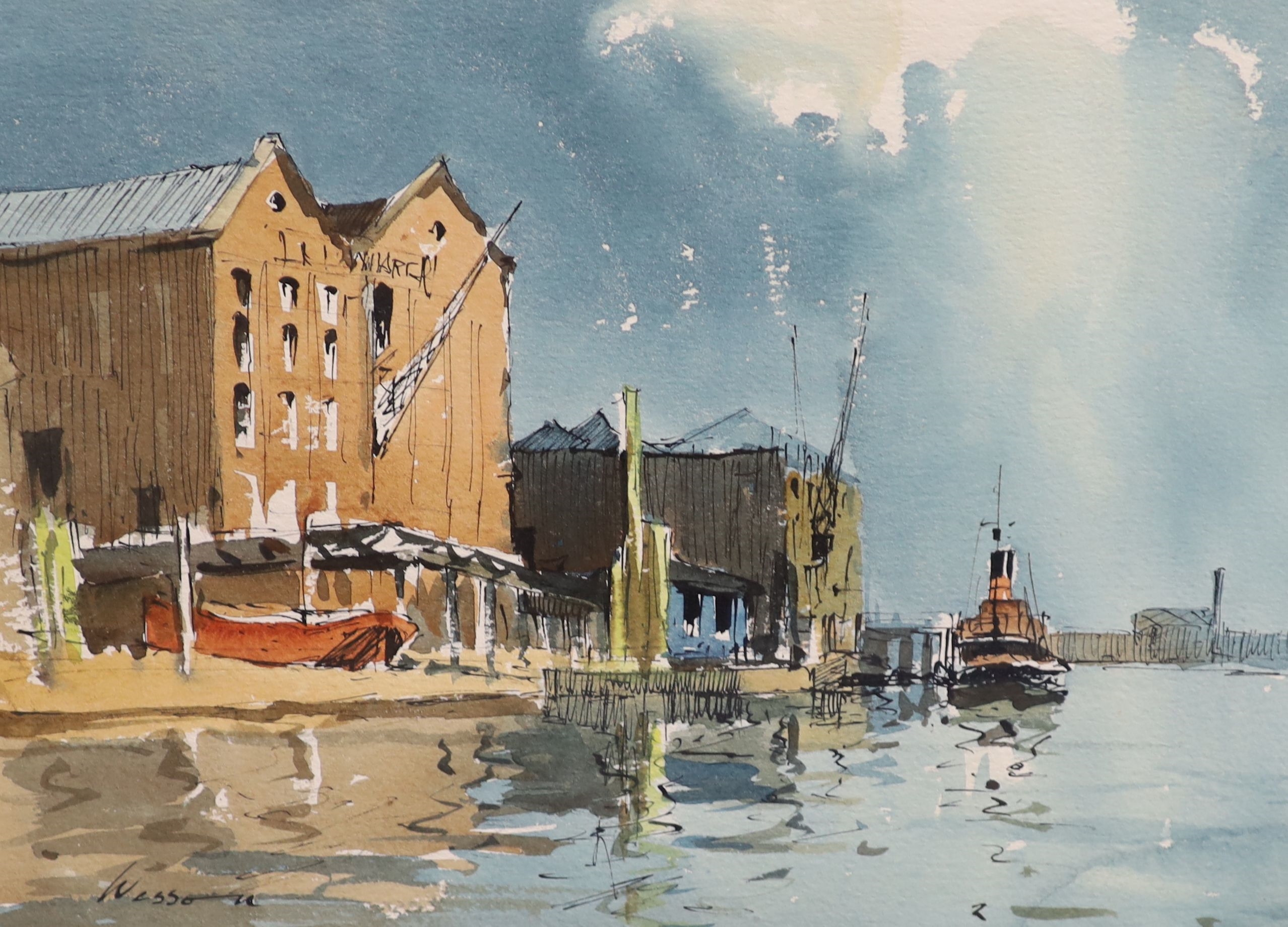 Edward Wesson | Low water, Hammersmith & Low tide, Wapping | MutualArt