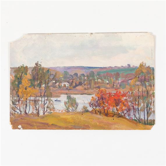 Grigori Semenovich Minski | Paesaggio fluviale | MutualArt