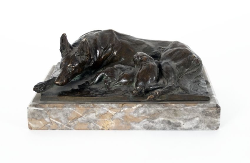 Josef Franz Pallenberg | Female dog with her puppies | MutualArt