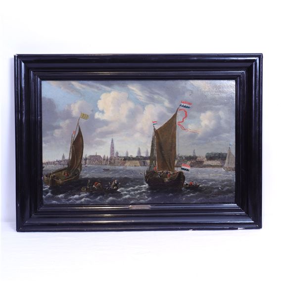 Dutch School, 17th Century | SCENE OF ANIMATED PORT | MutualArt