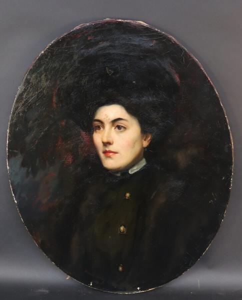 Sir Oswald Hornby Joseph Birley | Portrait d'une lady (1900) | MutualArt