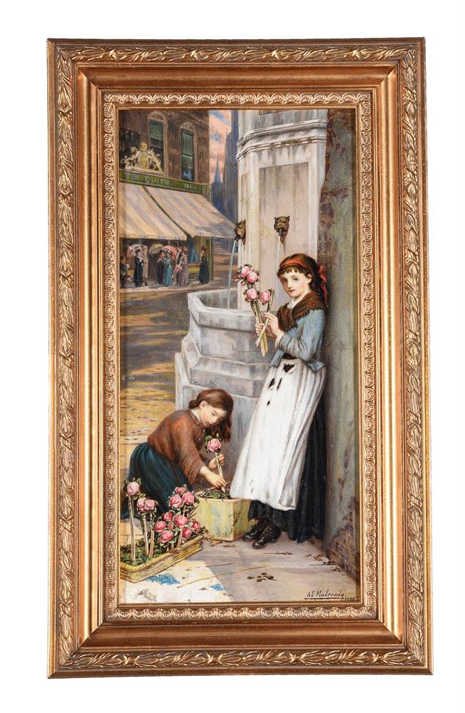 Augustus Edwin Mulready | A LONDON STREET SCENE (1900) | MutualArt