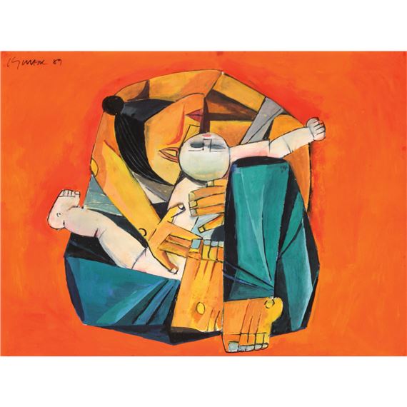 Ang Kiukok | Mother and Child (1989) | MutualArt