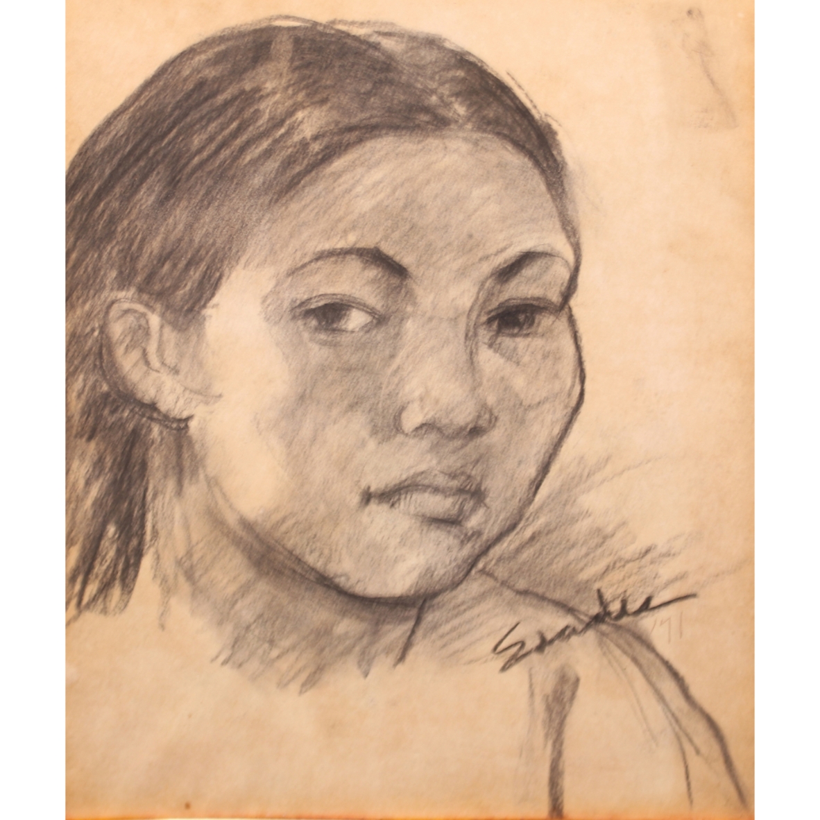 Victorio Edades | Untitled (Portrait) (1971) | MutualArt