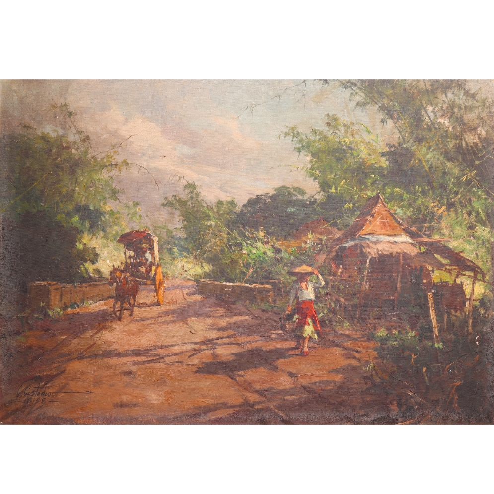 Gabriel Custodio | Barrio Scene (1958) | MutualArt